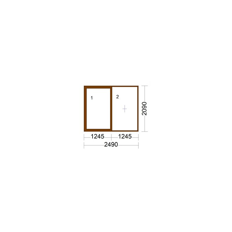 2490x2090 Salamander Double Rail sin mosquitero - Nogal - DVH - Venta